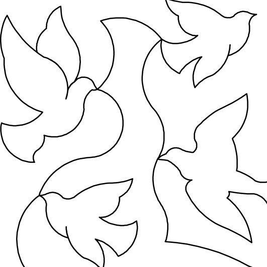 Doves Long Arm Quilting Pattern | Lou Lou Rioux