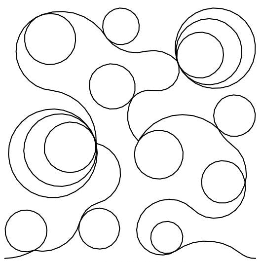 Bubble Meander 2 Long Arm Quilting Pattern | Lou Lou Rioux